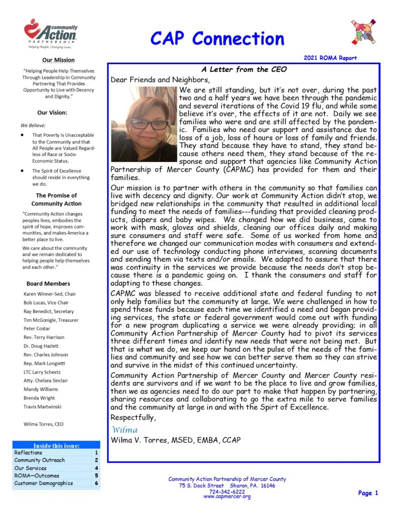 CAPMC 2021 Annual Report | CAP of Mercer County, PA